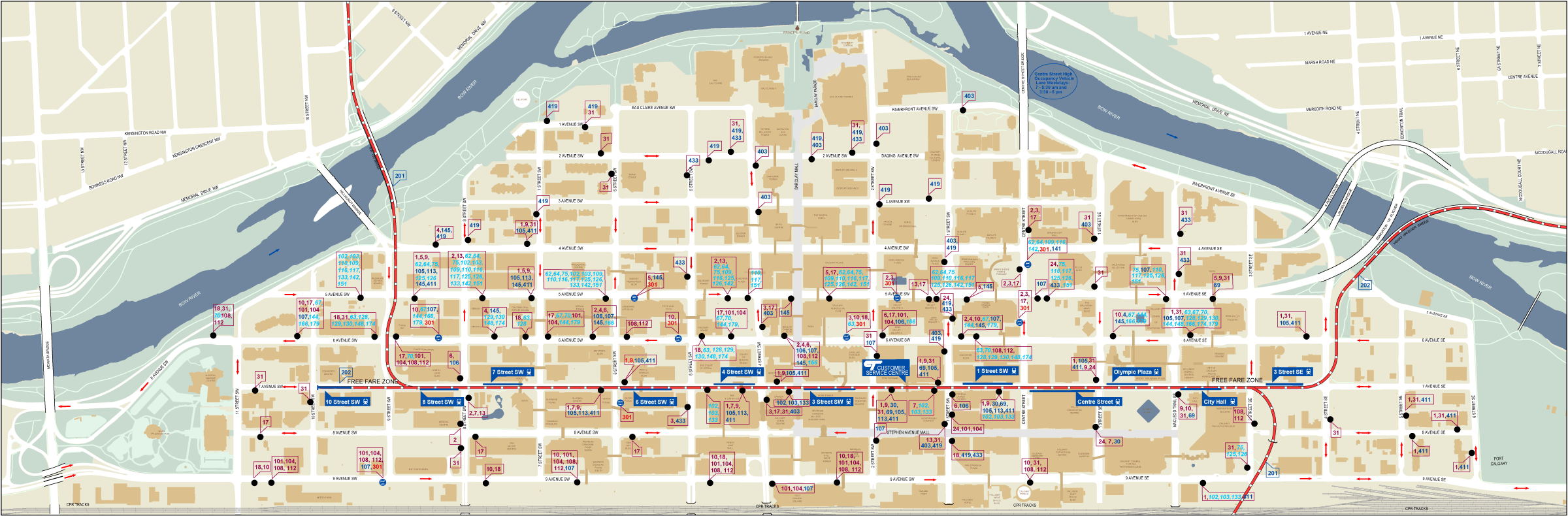 Calgary Bus Route Map
