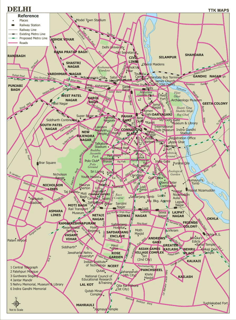Delhi City Map MapSof Delhi City Map MapSof