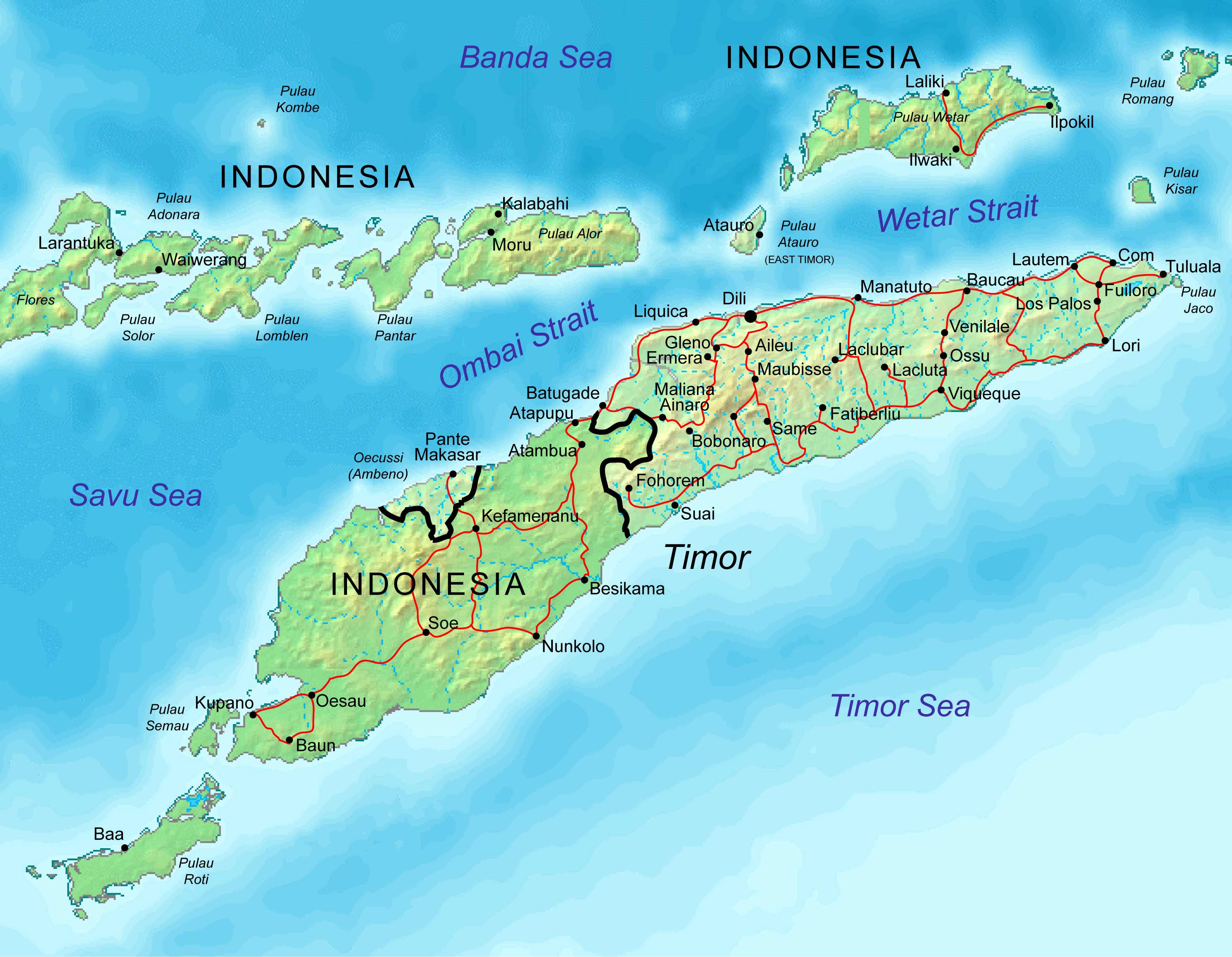 East Timor Map - MapSof.net