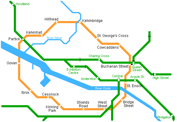 Glasgow Metro Map 1 - MapSof.net