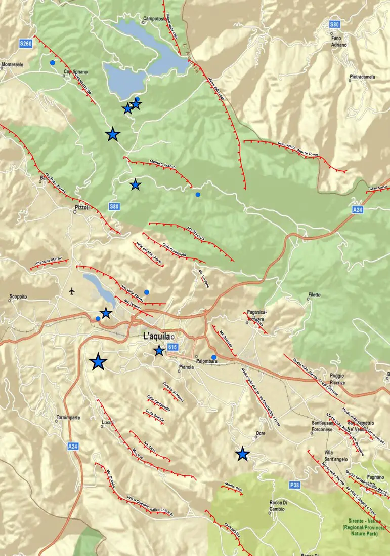 L'aquila Relief Map - MapSof.net