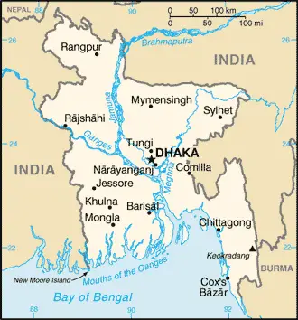 Bangladesh Cia Wfb Map - MapSof.net