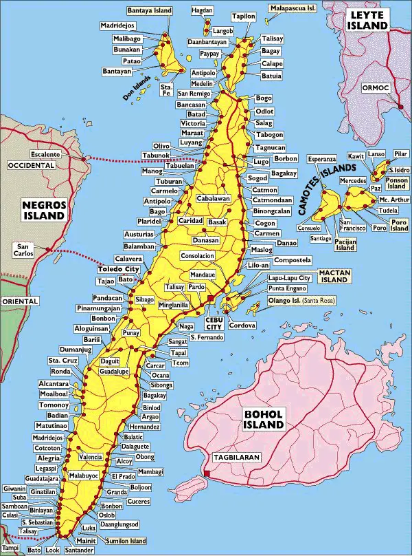 Cebu Cities Map MapSof Cebu Cities Map MapSof
