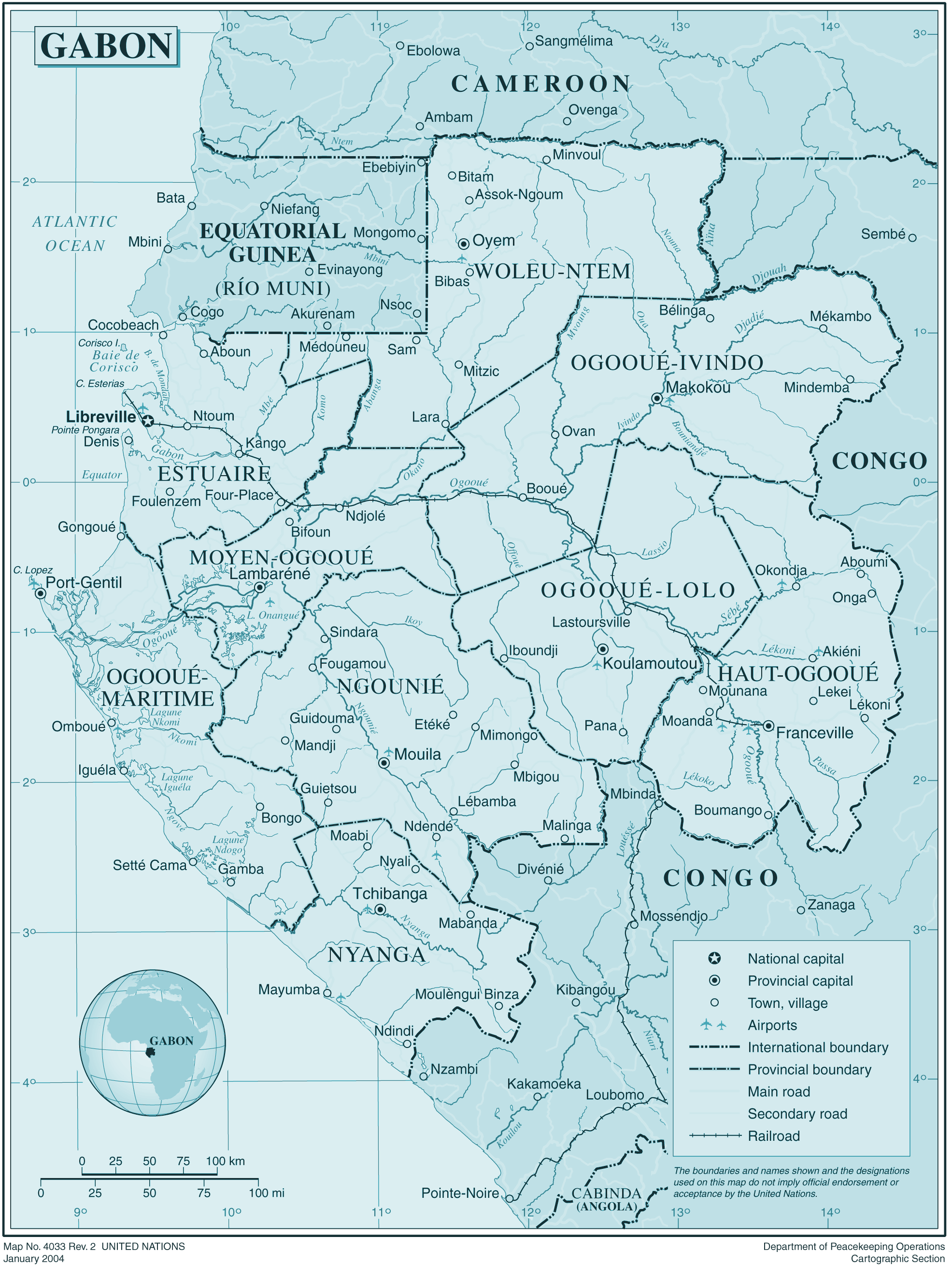 Gabon - Mapsof.Net