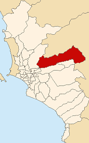 Map of Lima Highlighting Lurigancho - MapSof.net