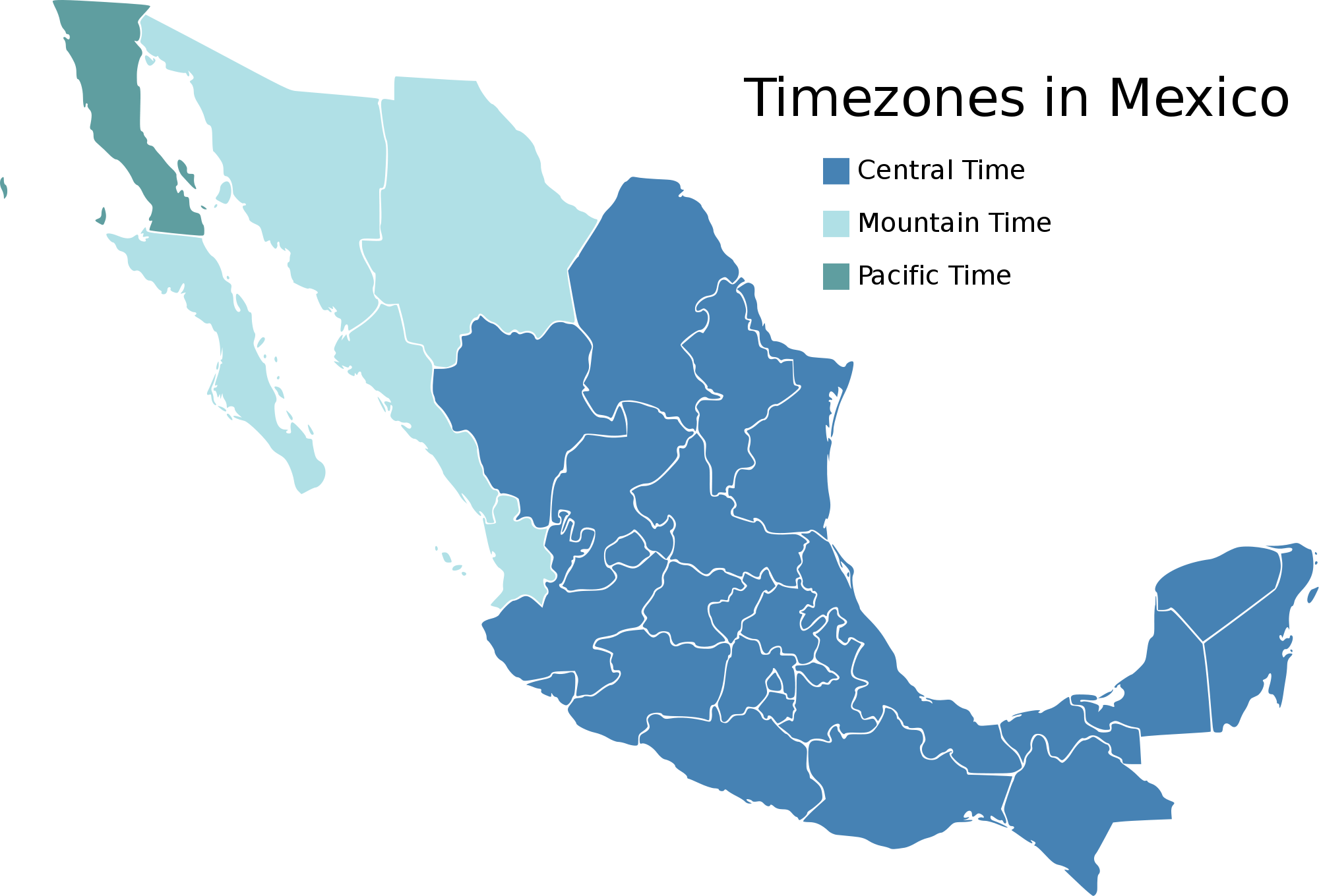 Timezones In Mexico Mapsof Net
