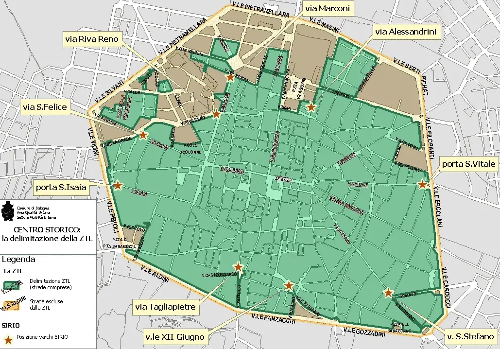 Tourism Map Bologna - MapSof.net